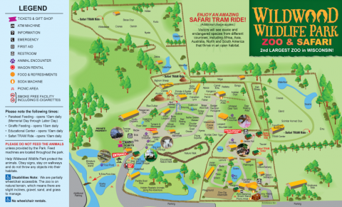 Park Map | Wildwood Wildlife Park Zoo & Safari