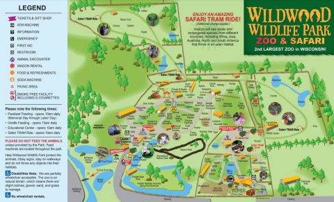 Park Map | Wildwood Wildlife Park Zoo & Safari